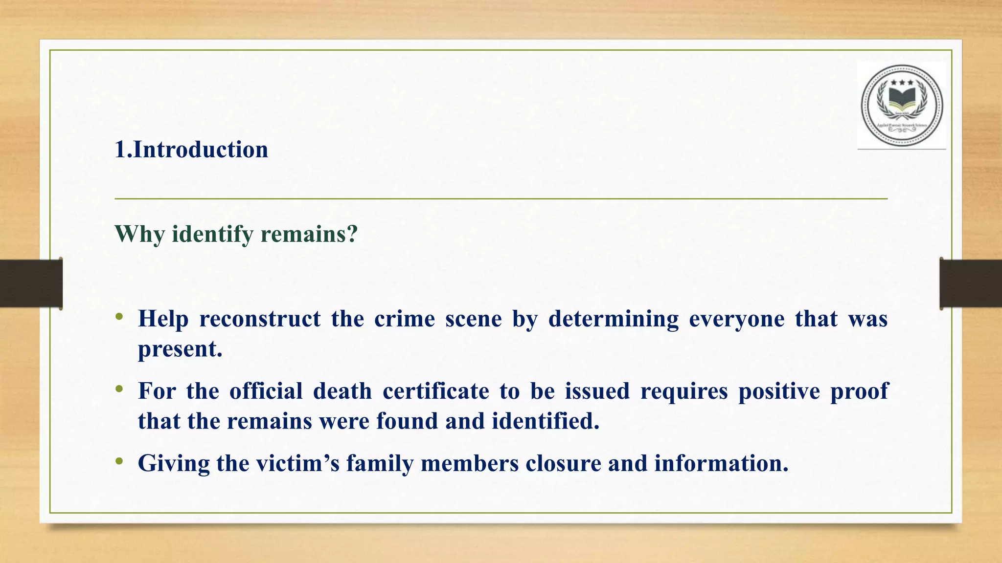 Special types of crime scenes Part-2 | PPT