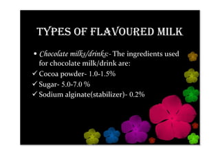 Special types of milk | PDF