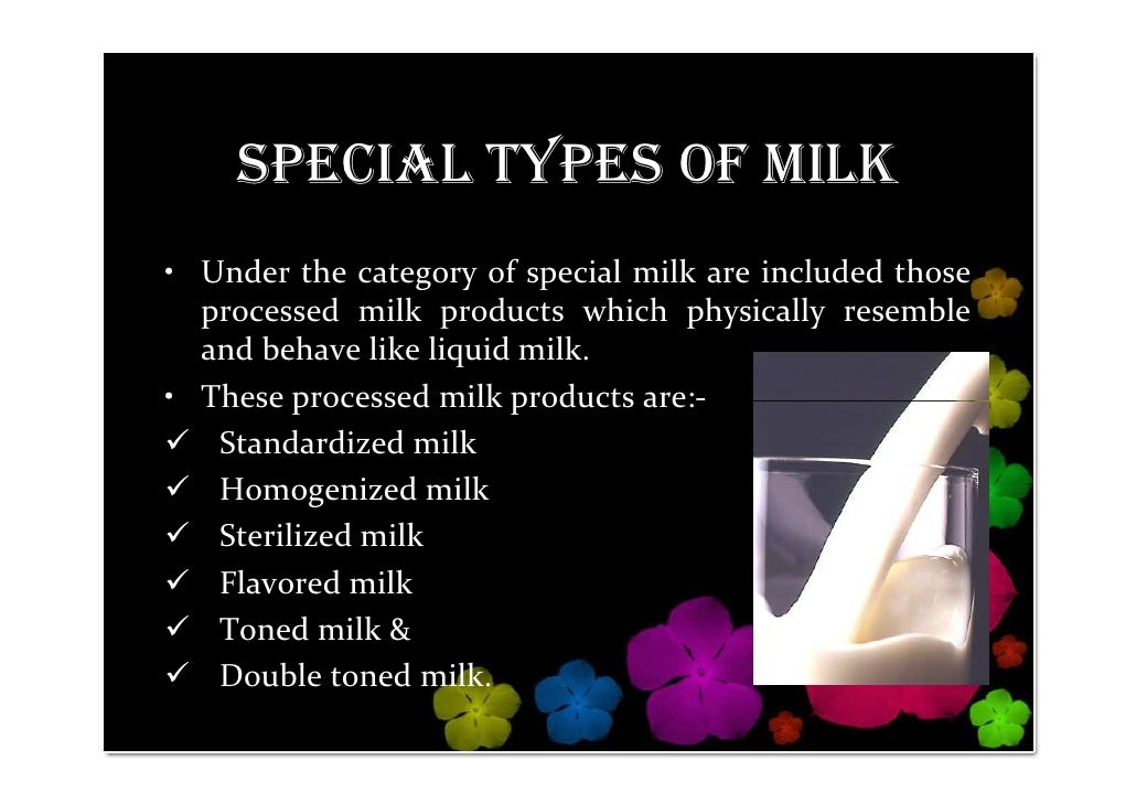 Special types of milk