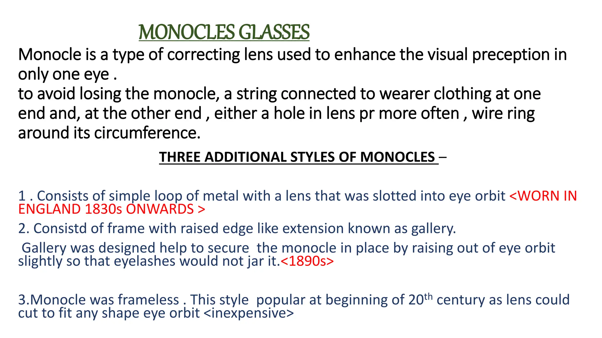SPECIAL TYPES OF SPECTACLE FRAMES...pptx