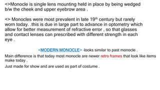 SPECIAL TYPES OF SPECTACLE FRAMES...pptx