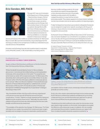 Mount Sinai Otolaryngology Specialty Report 2018 | PDF