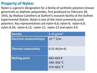 Special use of nylon | PPTX