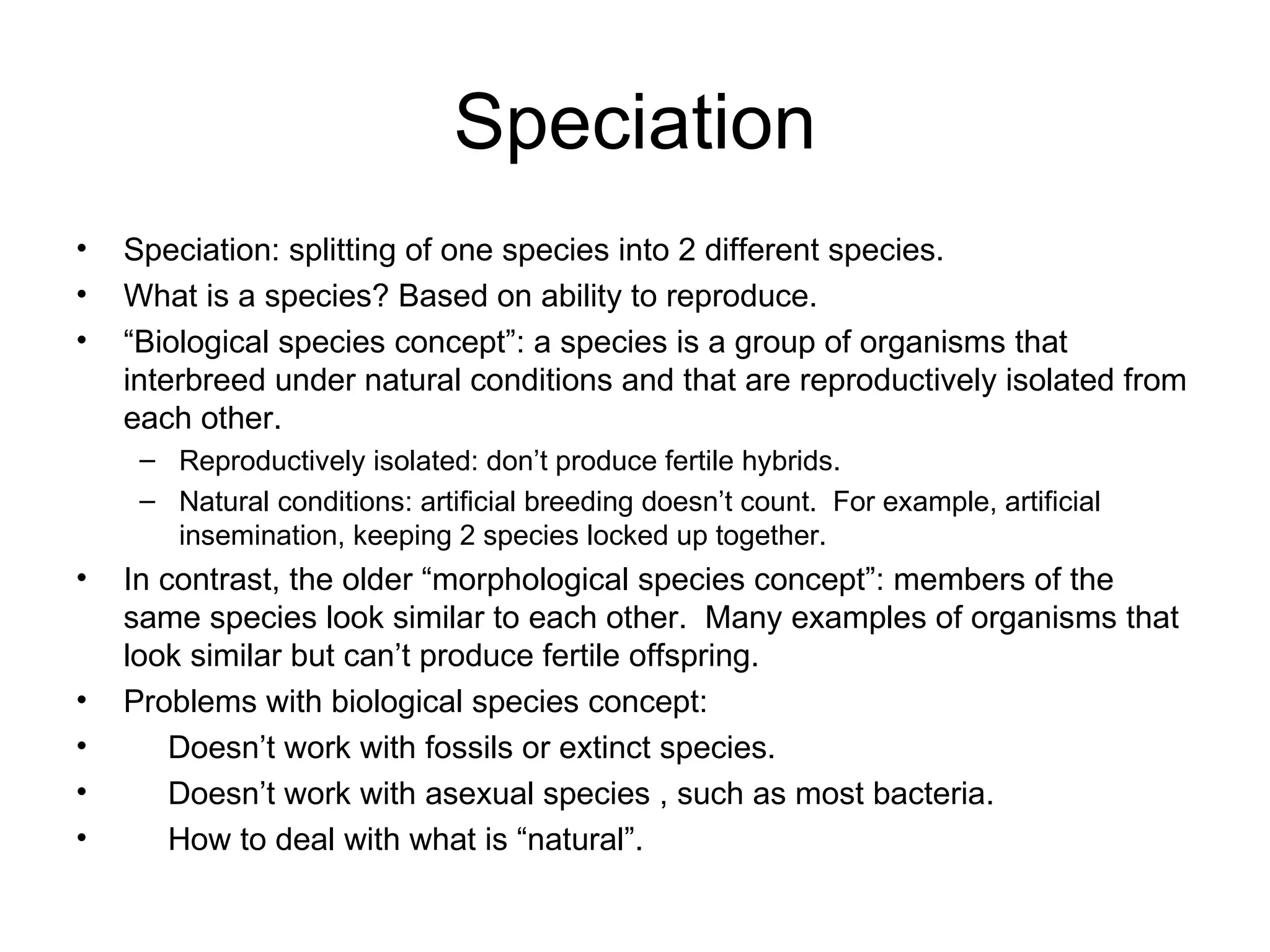 Speciation | PPT