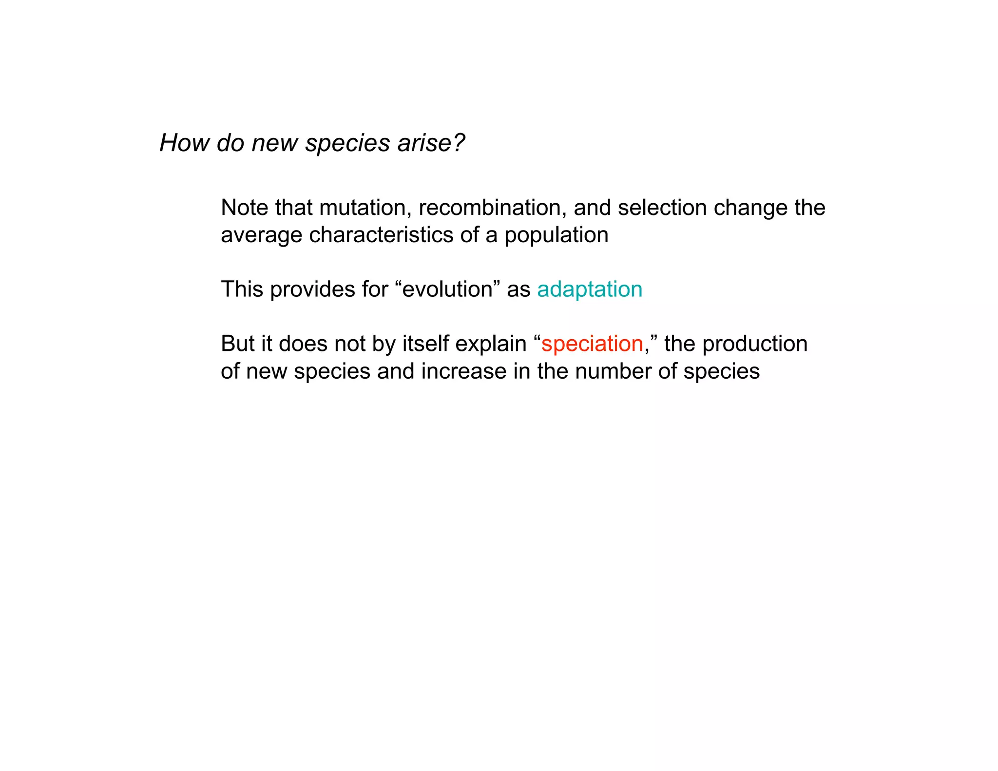 Speciation | PDF