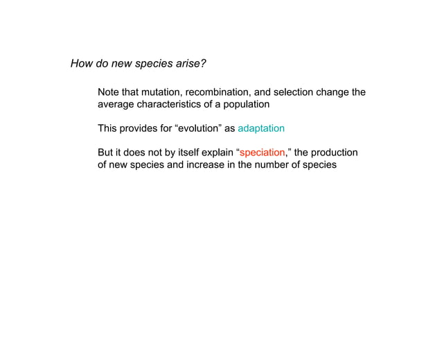 Speciation | PDF