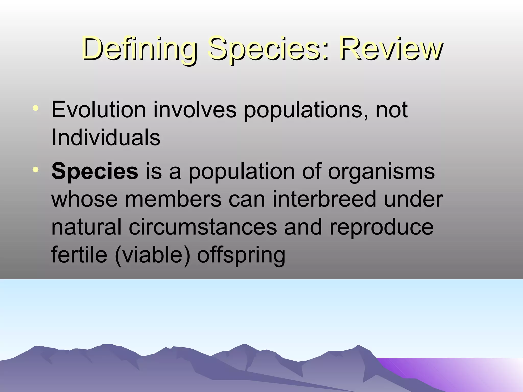 Speciation and-evolution- | PPT