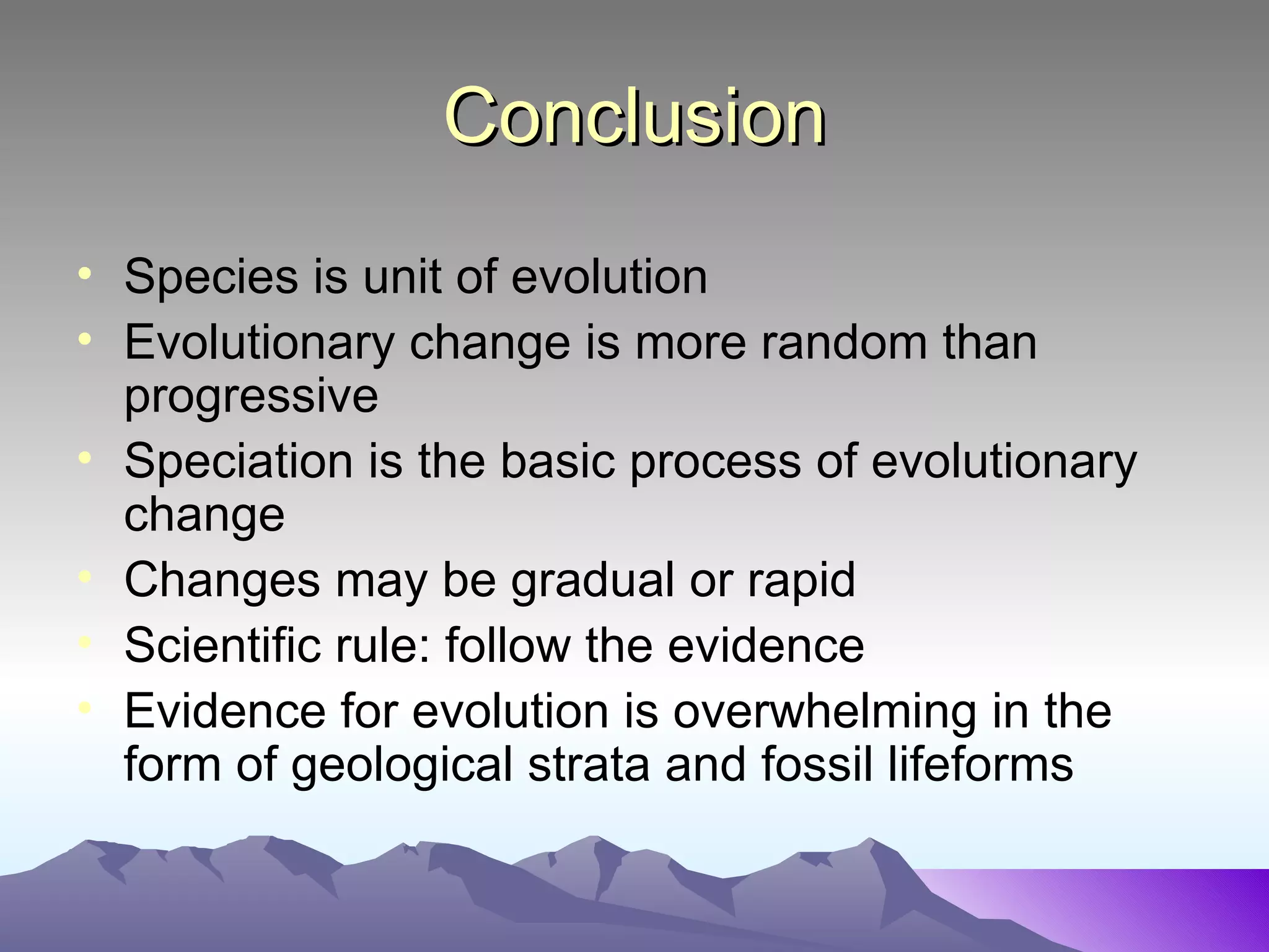 Speciation And Evolution Ppt Geography Science