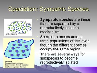 Speciation and Evolution | PPT | Geography | Science