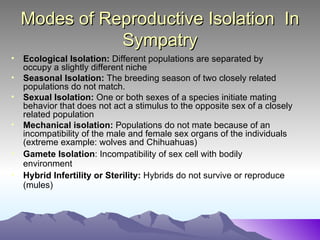 Speciation and Evolution | PPT