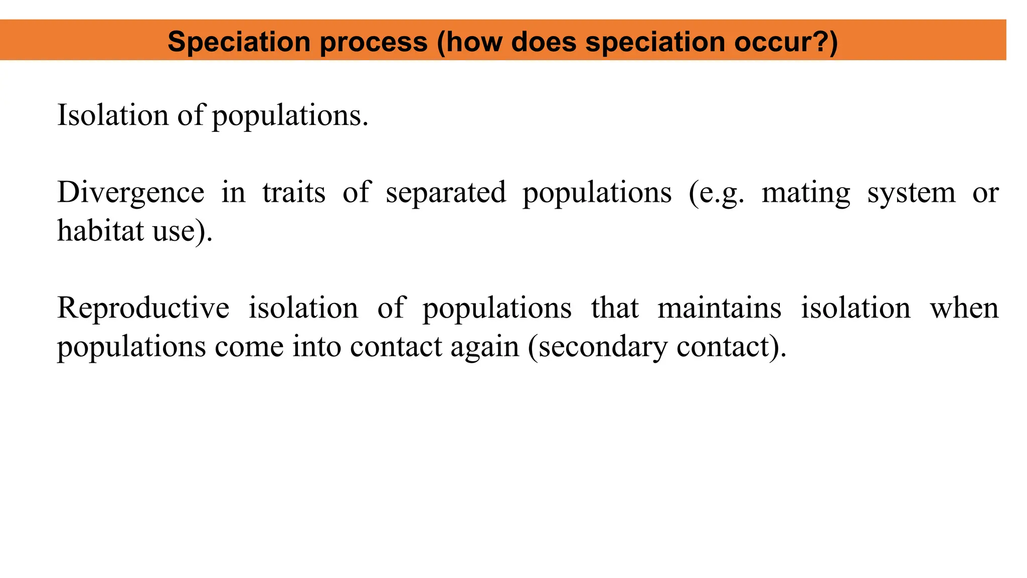 speciation origination of new species, causes of speciation | PPT