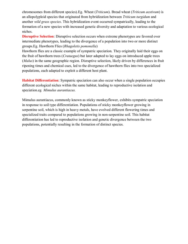 Speciation Contents History Key Components Of The Concept Of Speciation Modes Of Speciation