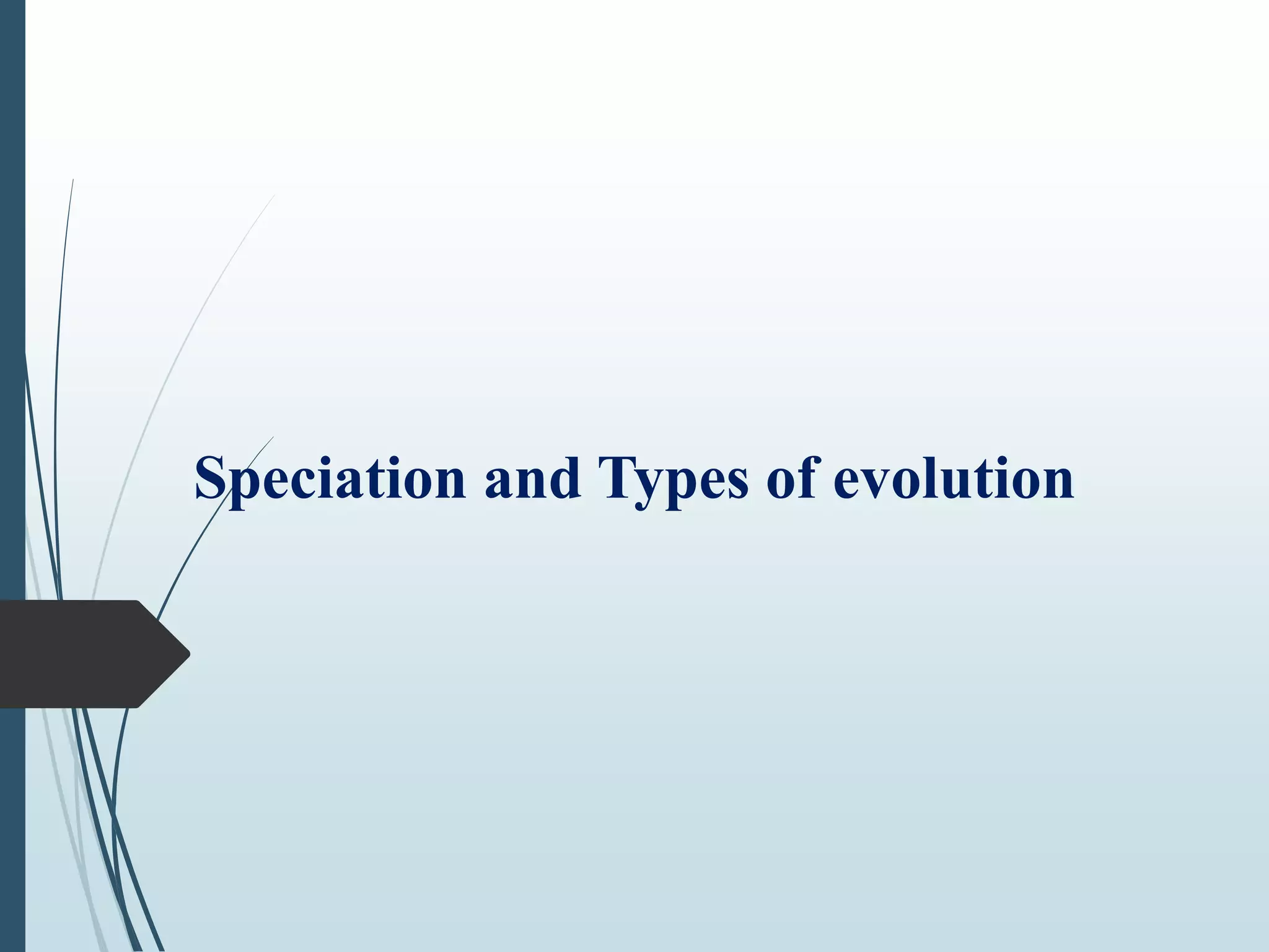 Speciation & types of evolution | PPT