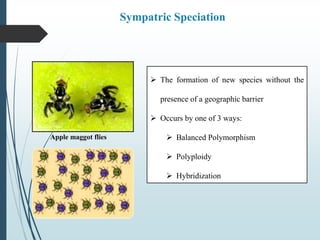 Speciation & types of evolution | PPT