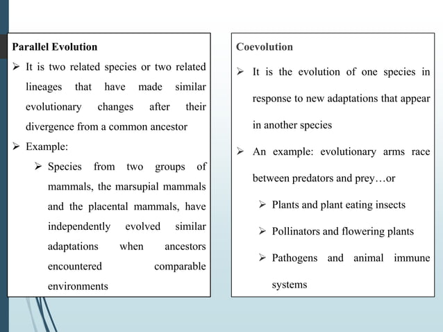 Speciation & types of evolution | PPT
