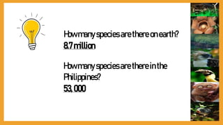 This lesson deals with Species that Thrive on Earth | PPTX