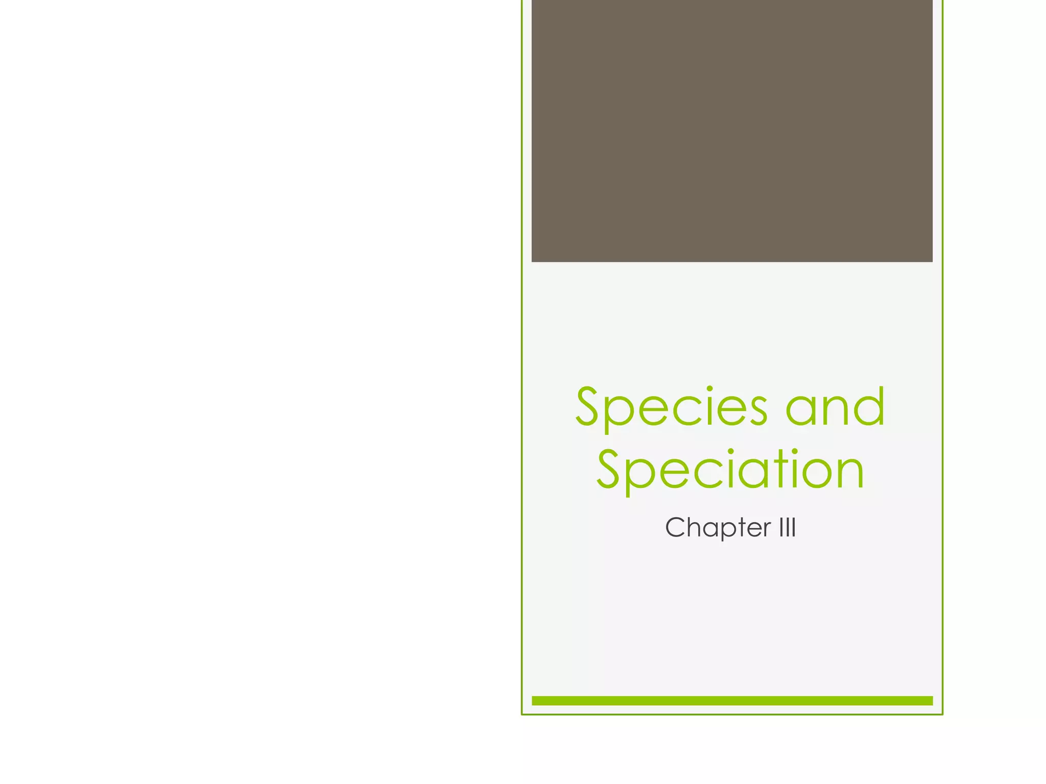 Species and speciation | PDF