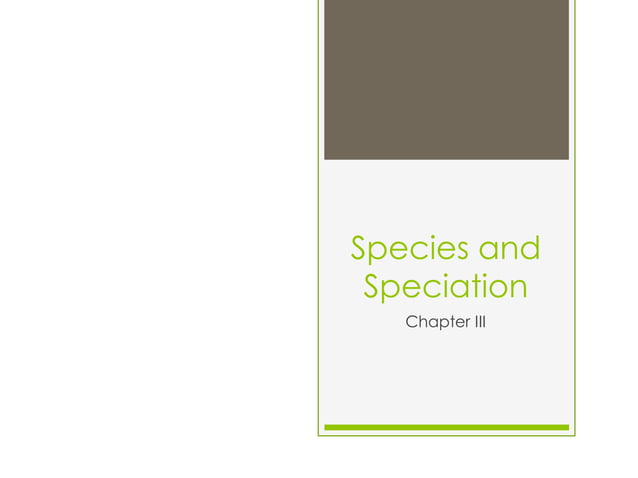Species and speciation | PPT
