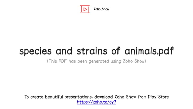Different species & Strains of animals | PDF | Genetics | Science