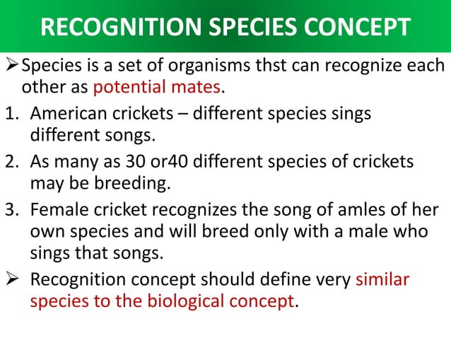 Species concept | PPTX | Biological Sciences | Science