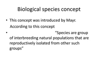 Species concepts 4 | PPTX