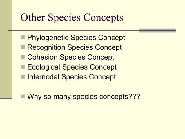 Species Concepts And Speciation | PPT
