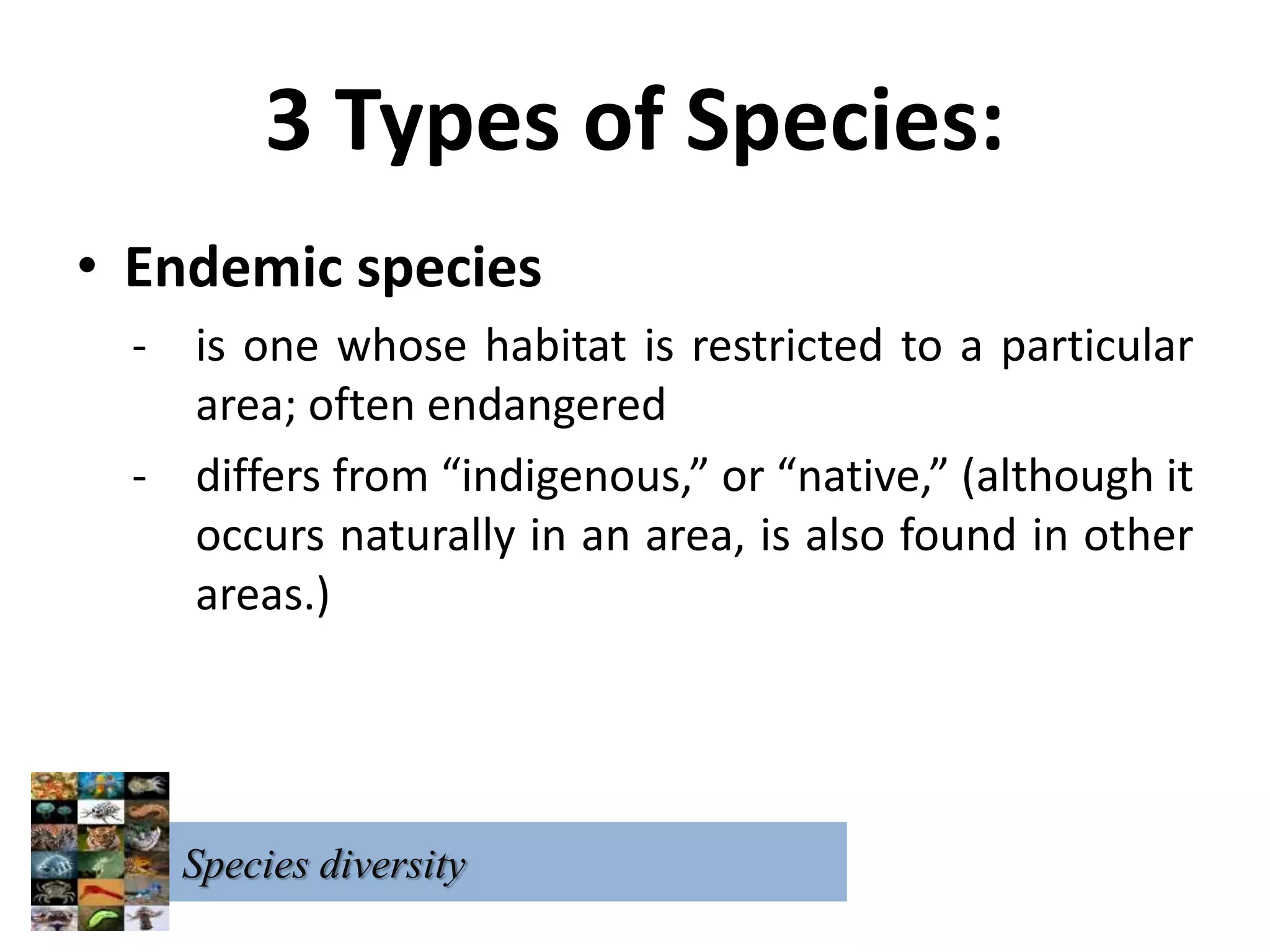 Species diversity | PPTX