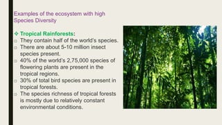 Species diversity (PLANT ECOLOGY) | PPTX | Environment | Science