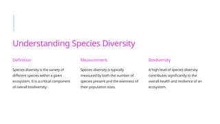 Species Diversity and Adaptation in Changing Environments.pptx