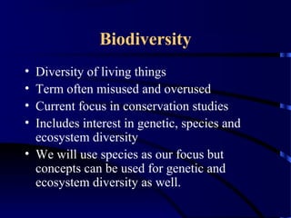 Species Diversity Concepts | PPT
