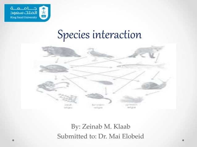 Species interaction between organism. | PPTX | Gardening | Home & Garden