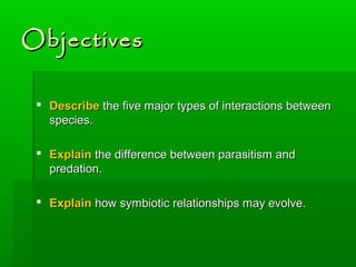 Species Interactions | PPT