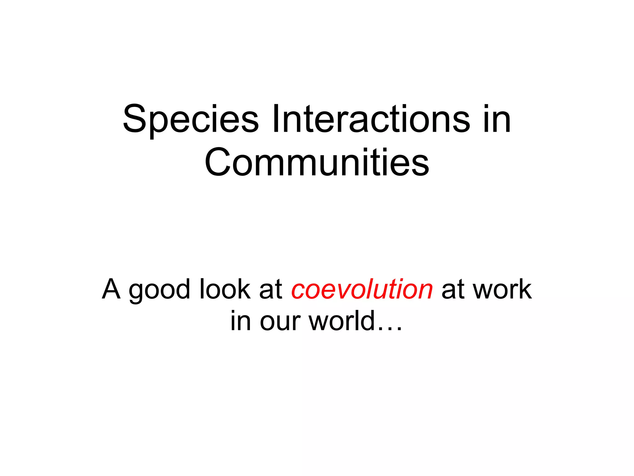 Species interactions | PPT