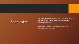 Speciesism | PDF