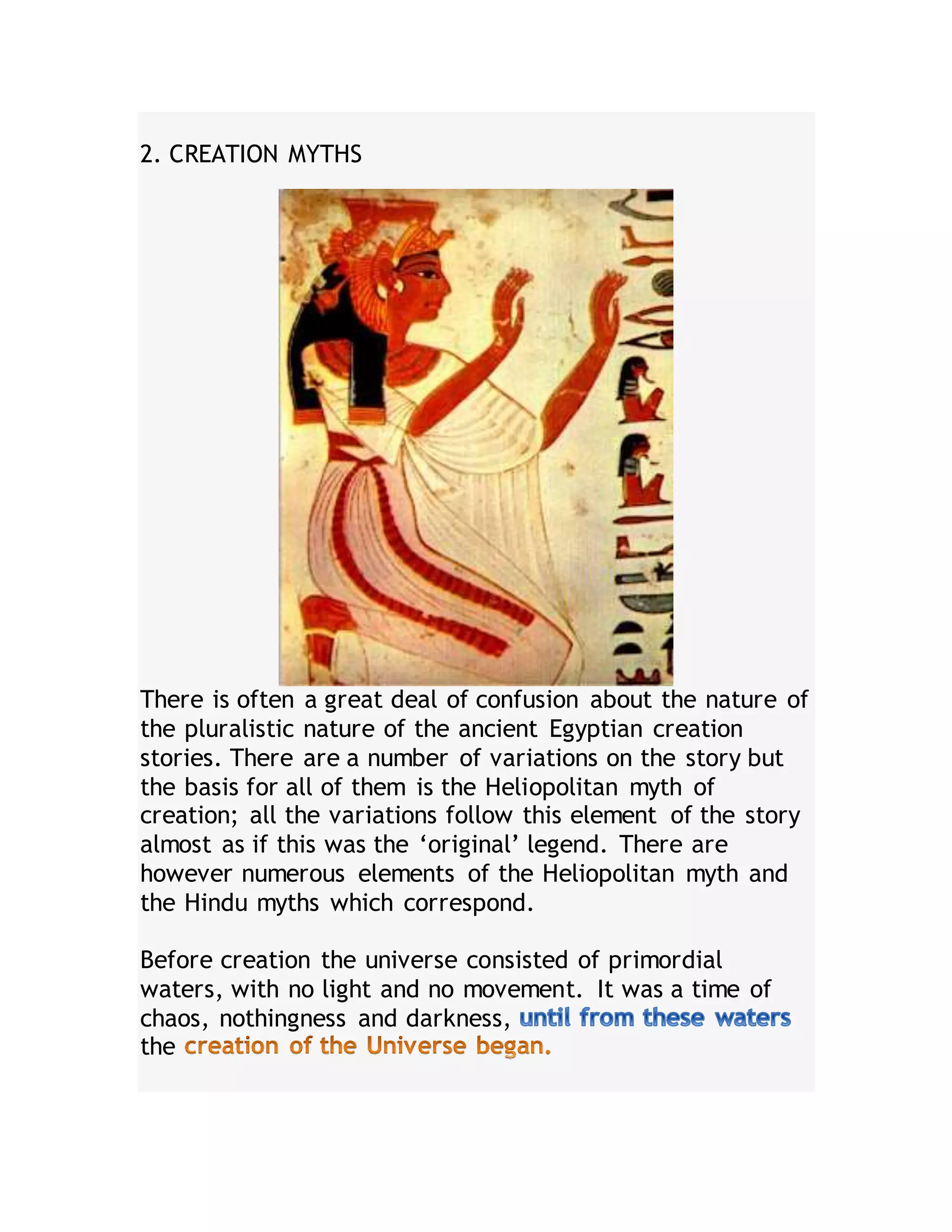 Specific data for the hinduism and ancient egyptian religion | DOCX