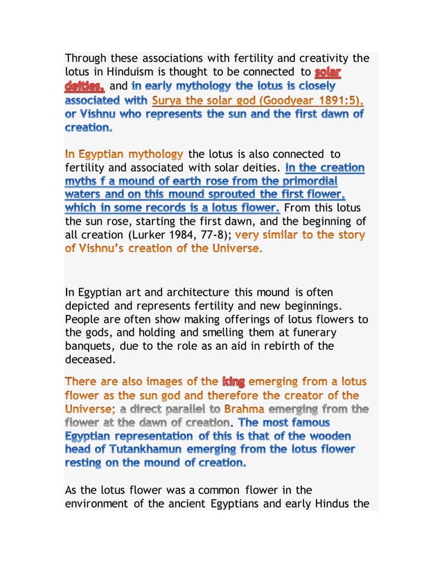 Specific data for the hinduism and ancient egyptian religion | DOCX ...