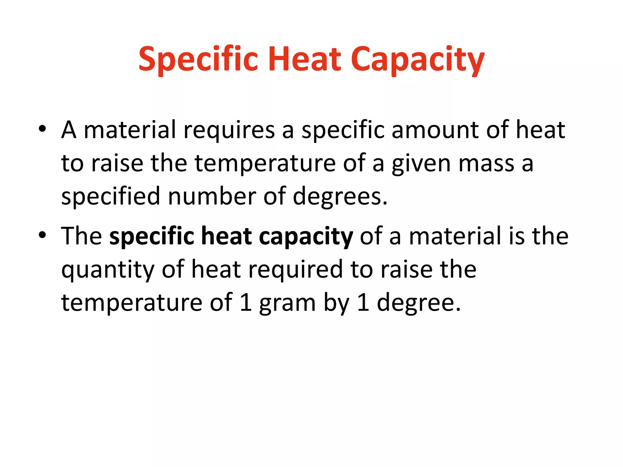 Specific heat-capacity | PPTX