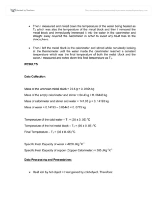 Specific heat-capacity-of-an-unknown-metal | PDF
