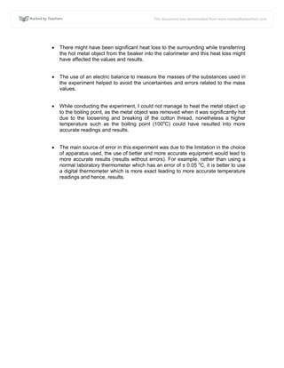 Specific heat-capacity-of-an-unknown-metal | PDF