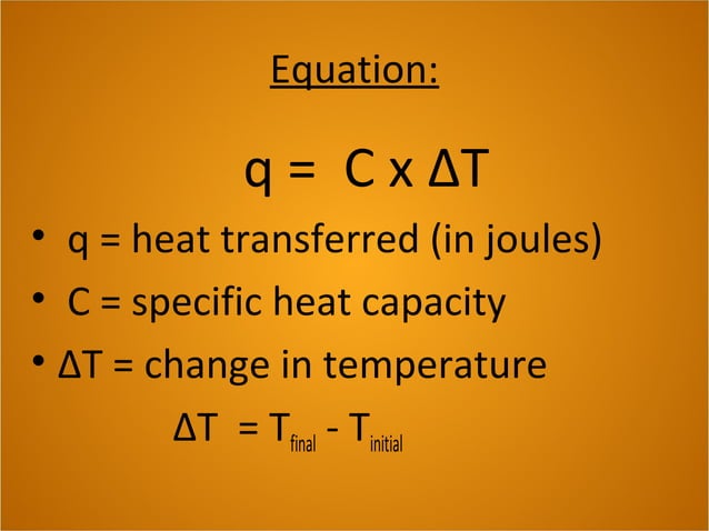 Heat Capacity Specific heat-capacity (1) | PPT | Chemistry | Science