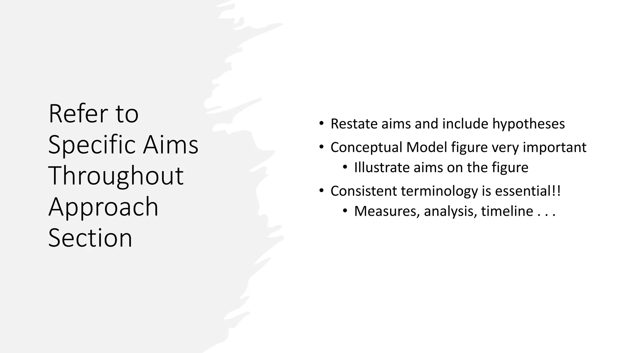How to Write the “Specific Aims” Section of a Grant Application. (Moin ...