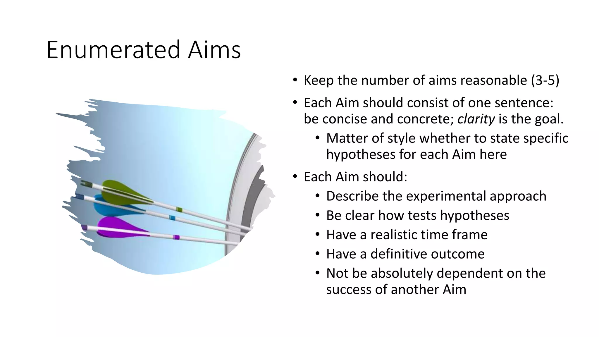 How to Write the “Specific Aims” Section of a Grant Application. (Moin ...