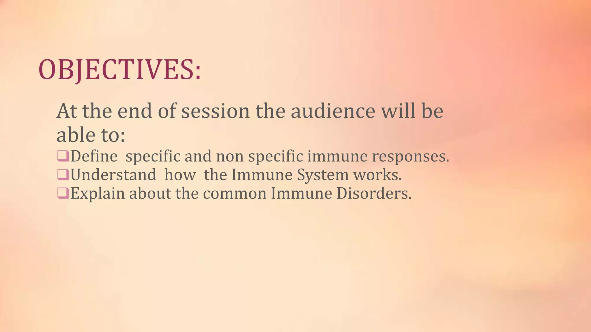 Specific and non Specific immune responses | PPTX