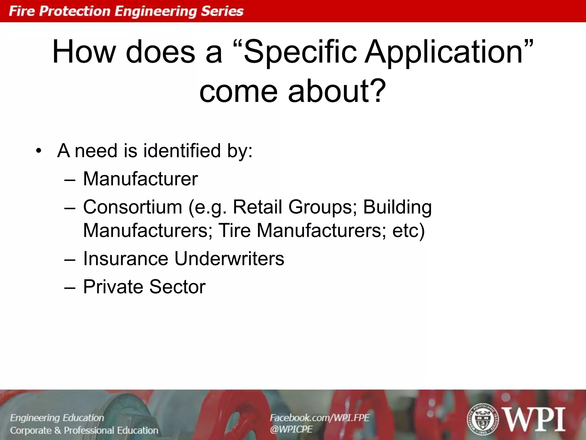 Fire Protection Engineering: Specific Application Sprinklers | PPTX