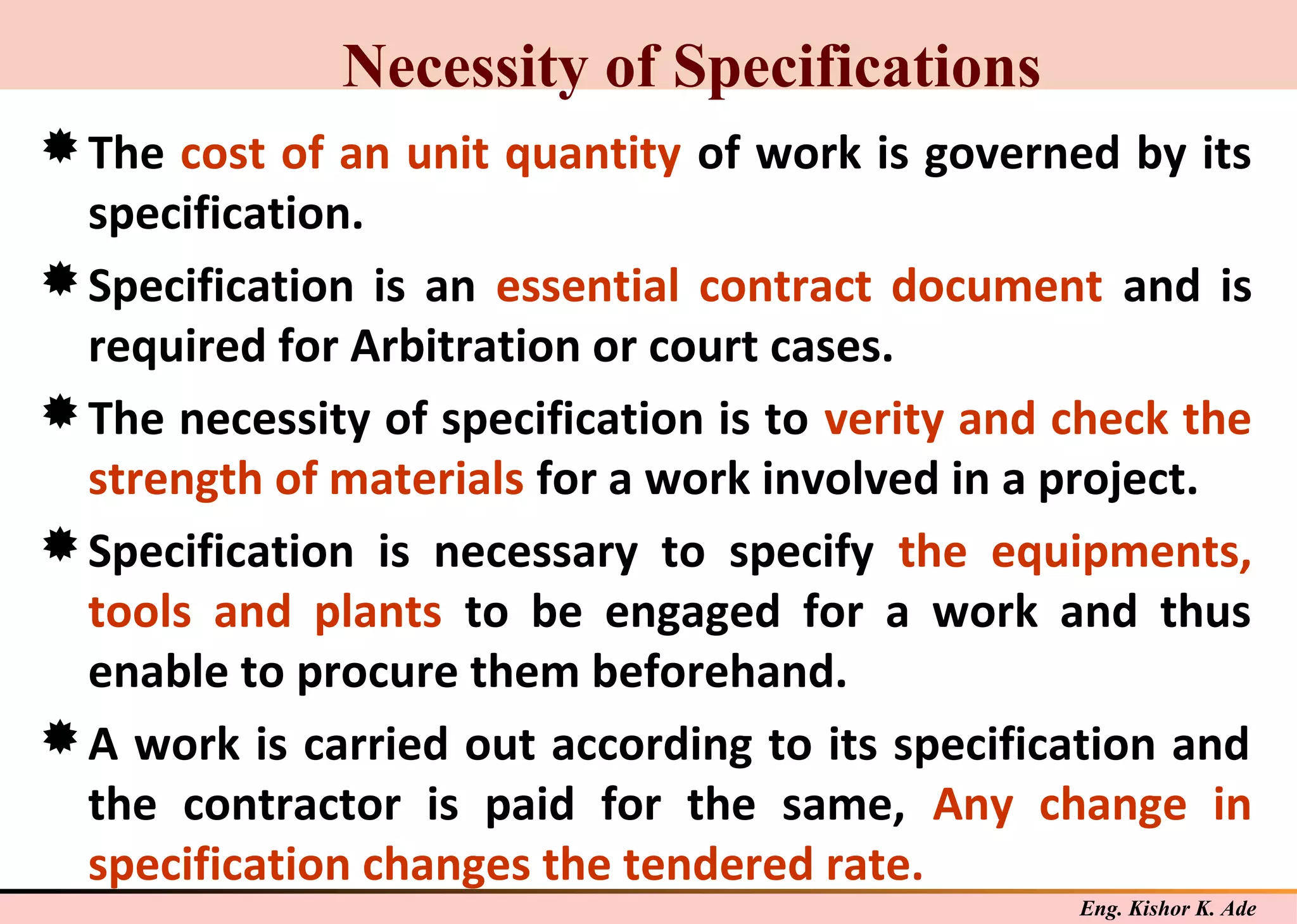Specification writing-I | PPT