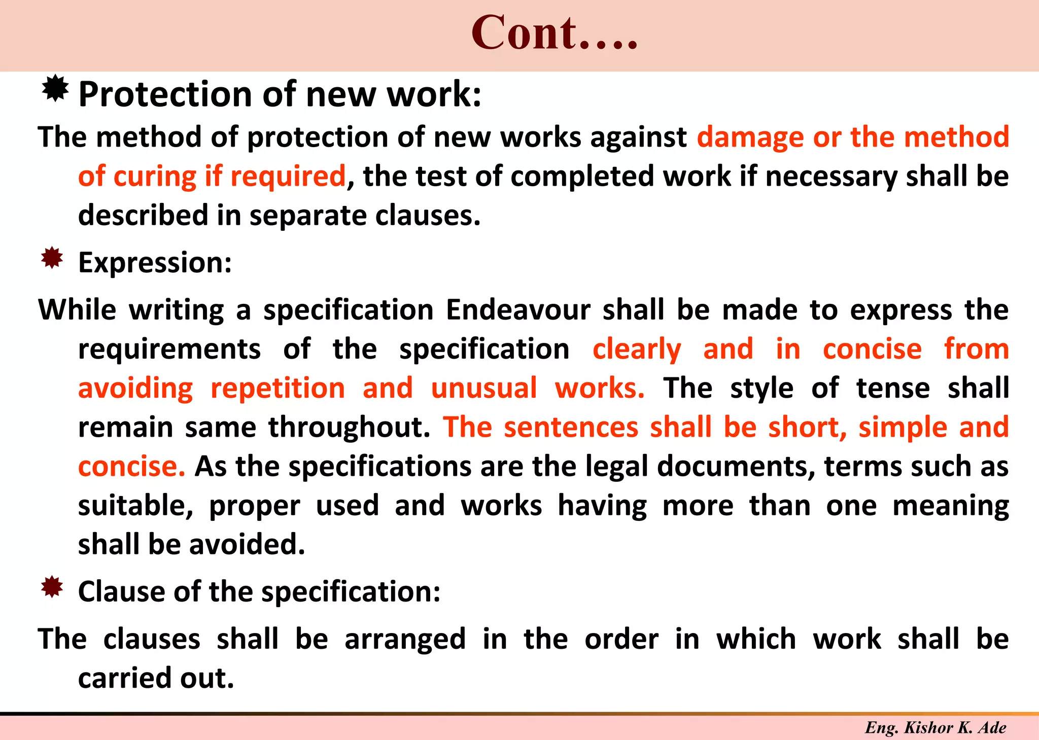 Specification writing-I | PPT