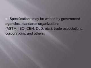 Specification... | PPTX