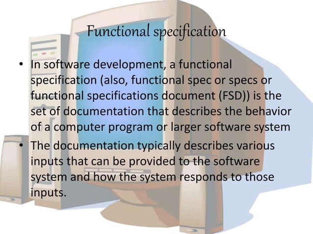 SPECIFICATIONS | PPTX | Desktop Publishing | Computer Software and ...