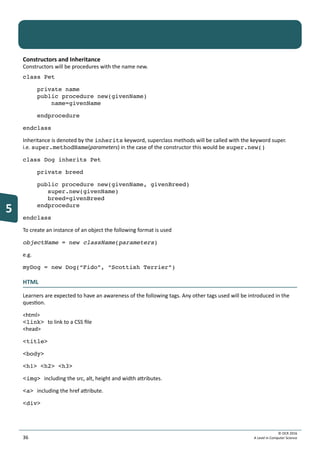 Computer Science A Level Specification | PDF