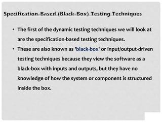 Specification based testing techniques | PPTX